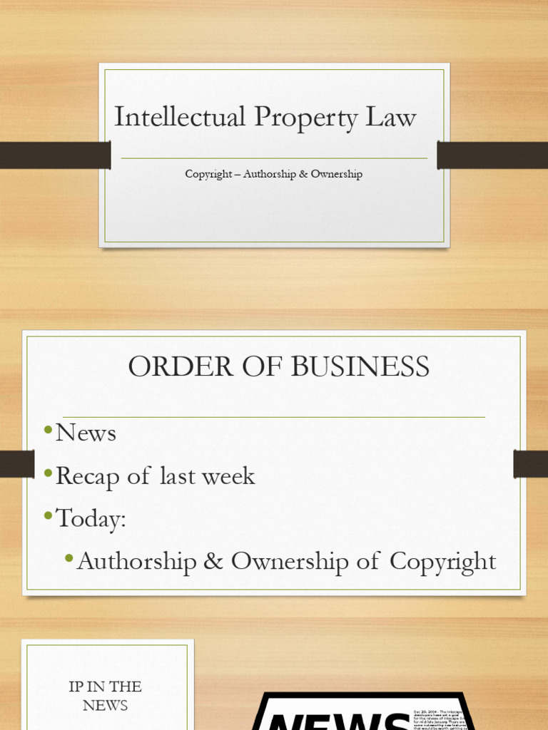 3 - Copyright - Authorship & Ownership - Mail | PDF | Copyright ...
