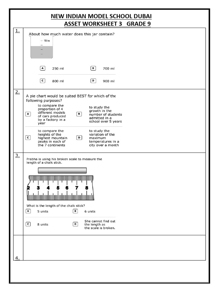 Asset Worksheet 3 | PDF