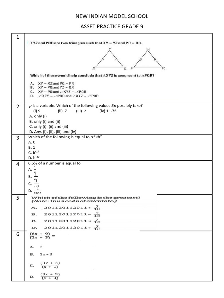 Asset Worksheet 2 | PDF