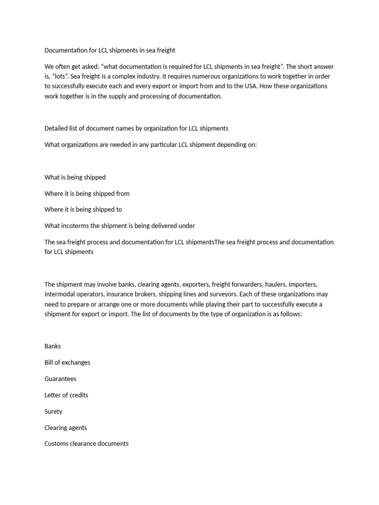 Document Pdf Cargo Freight Transport