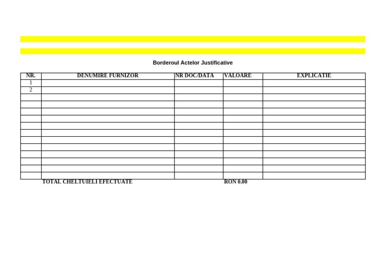 Borderou Noiembrie | PDF