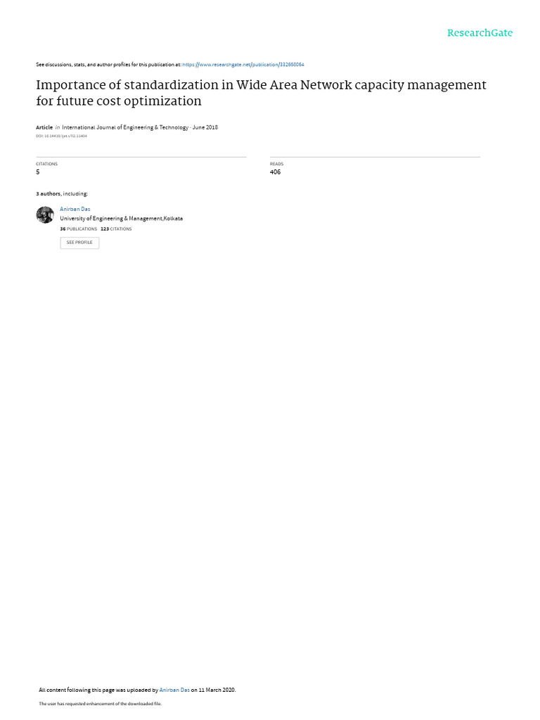 Importance of Standardization in Wide Area Network | PDF | Quality Of ...