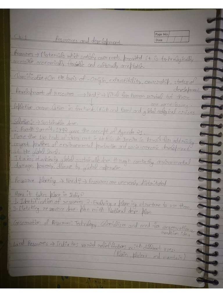 Class 10 SST Geography Chapter 1 Notes | PDF