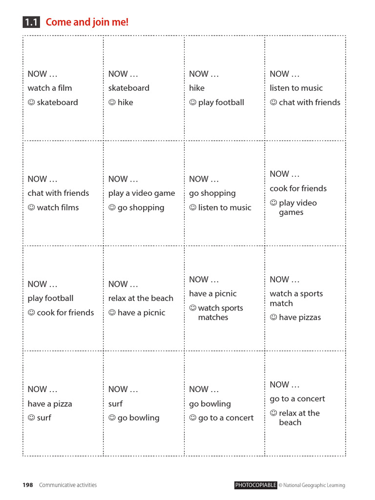 Perspectives Preint Communicative Activities U01 | PDF