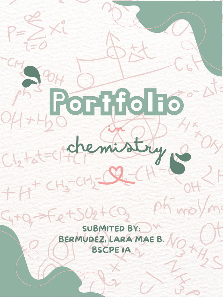 Sage Pink Cute Creative Portfolio Cover Page | PDF