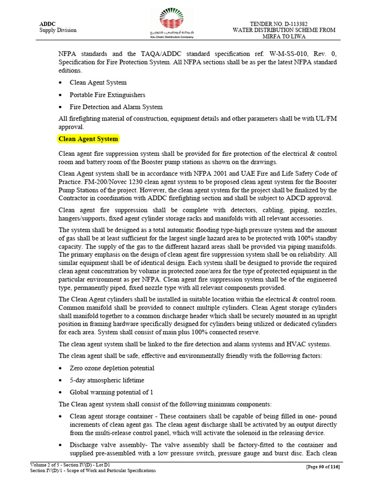 Clean Agent System | PDF | Firefighting | Valve