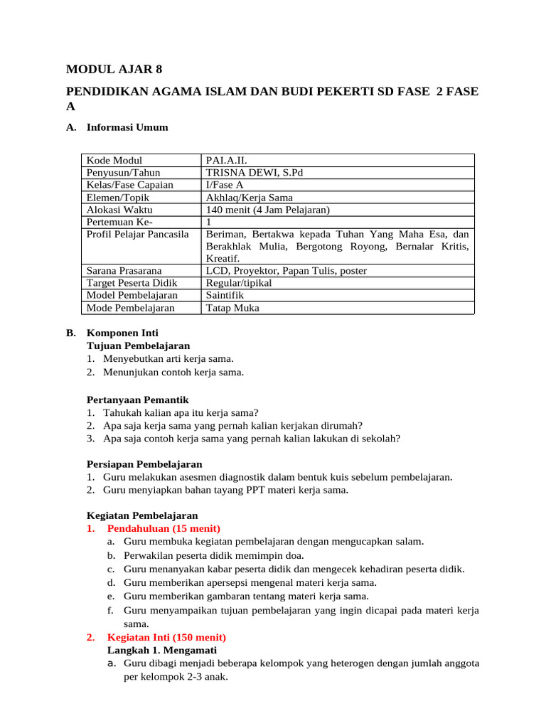 MA PAI SD 2-BAB 8 | PDF
