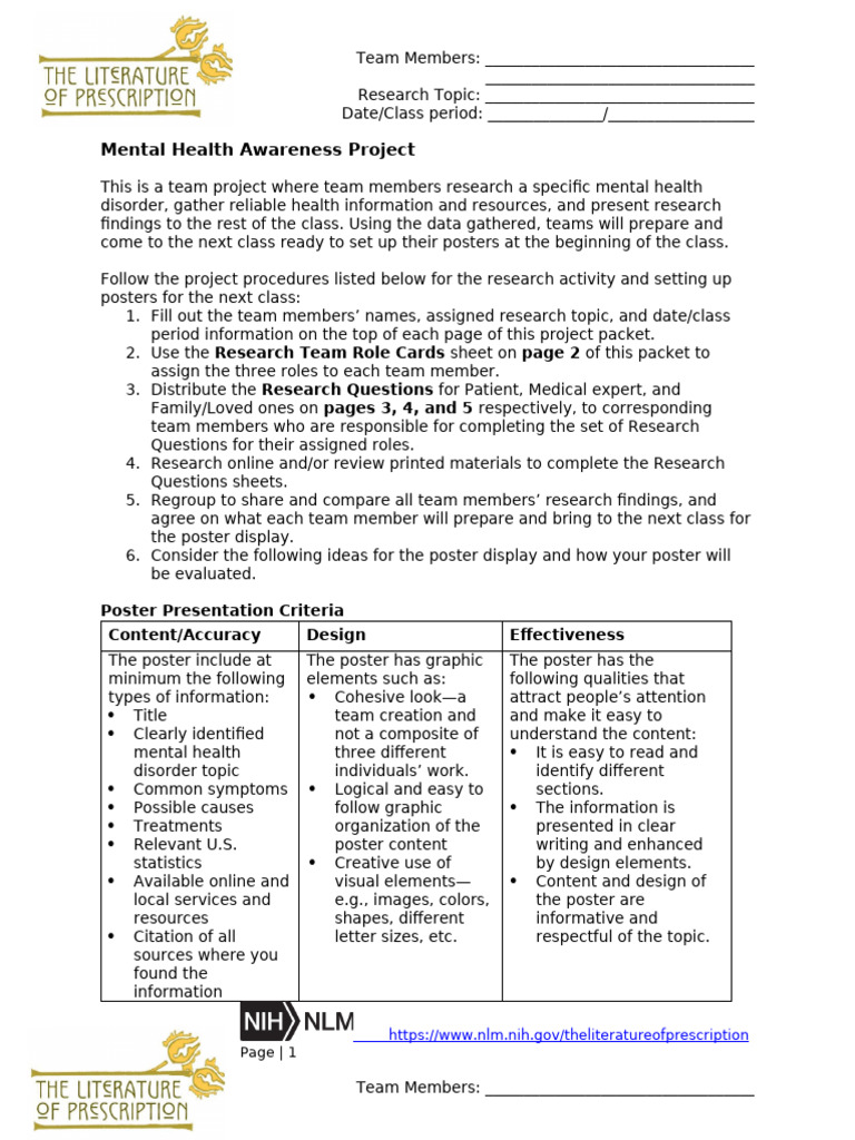 Mental Health Awareness Project | PDF | Mental Health | Mental Disorder