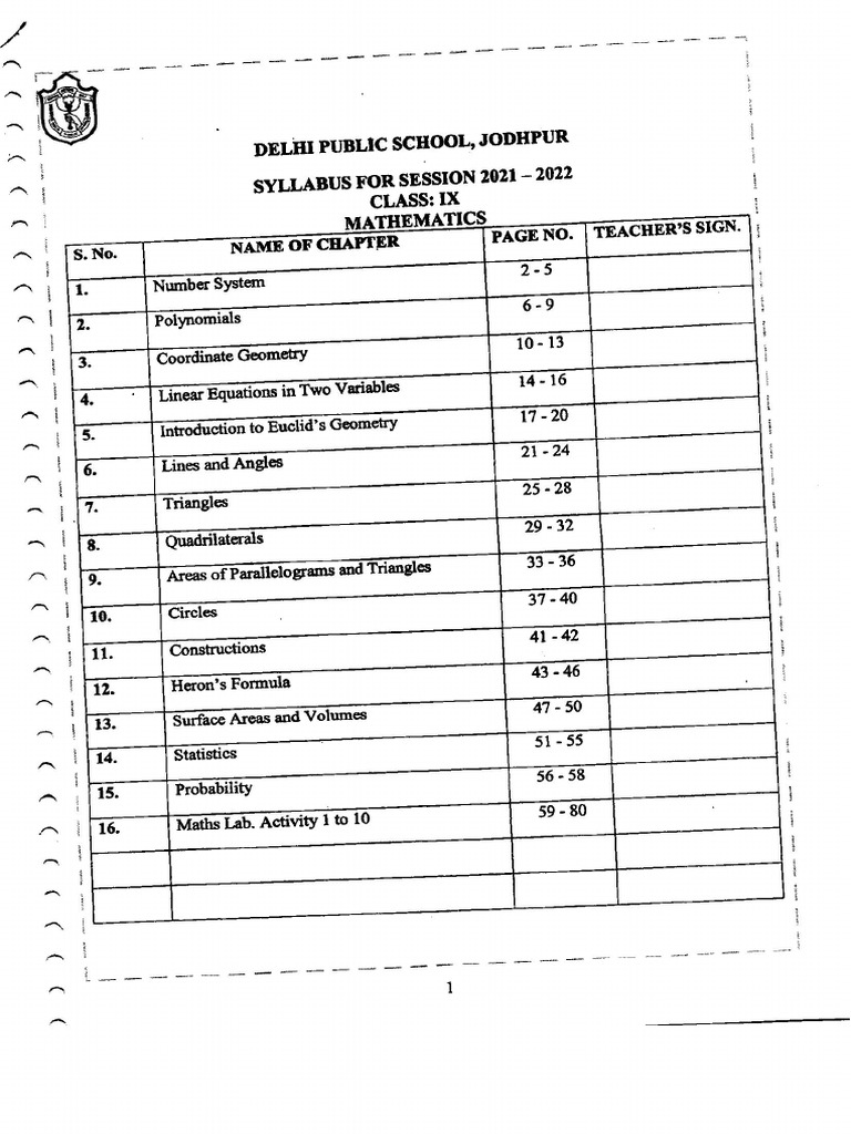 Class Xi Maths 1 Pdf