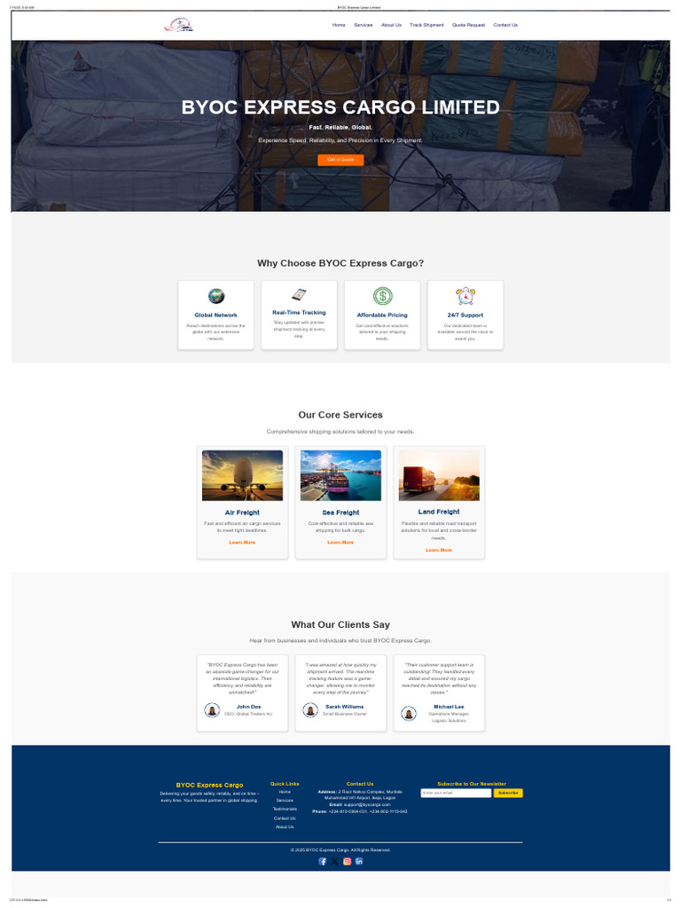Global Shipping Solutions by BYOC | PDF | Cargo | Freight Transport