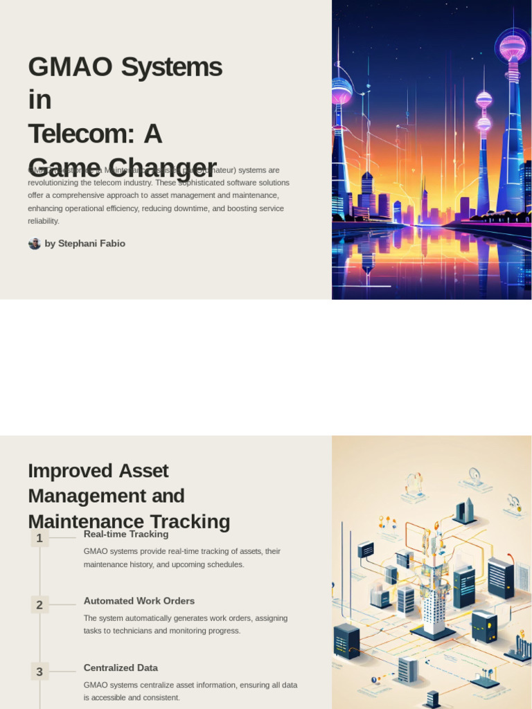 GMAO Systems in Telecom A Game Changer | PDF | Reliability Engineering ...