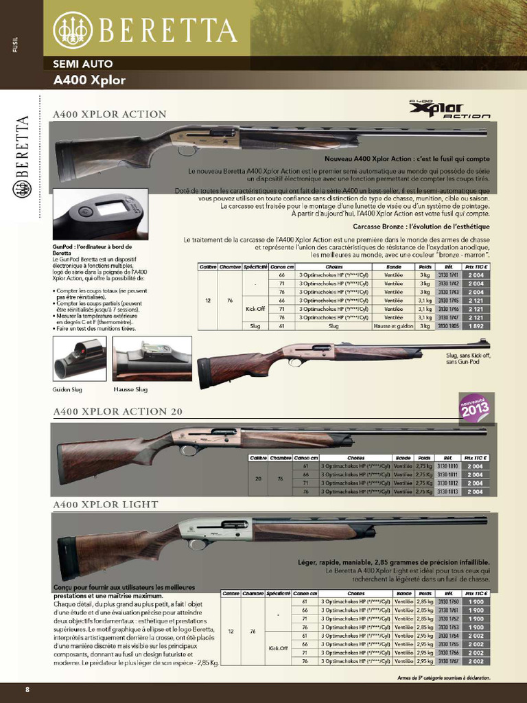 Beretta A400 Xplor - 2013 | PDF