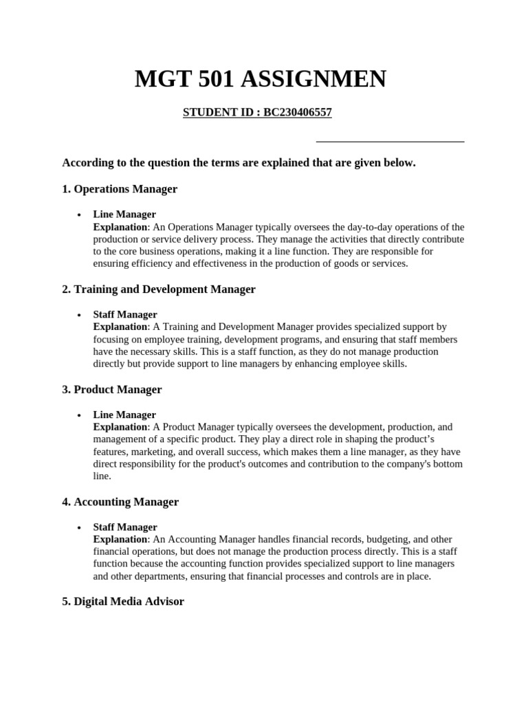 Mgt 501 Assignment Pdf Business Business Economics