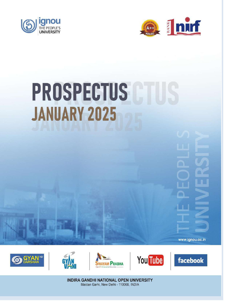 Common Prospectus English (1) | PDF | Academic Degree