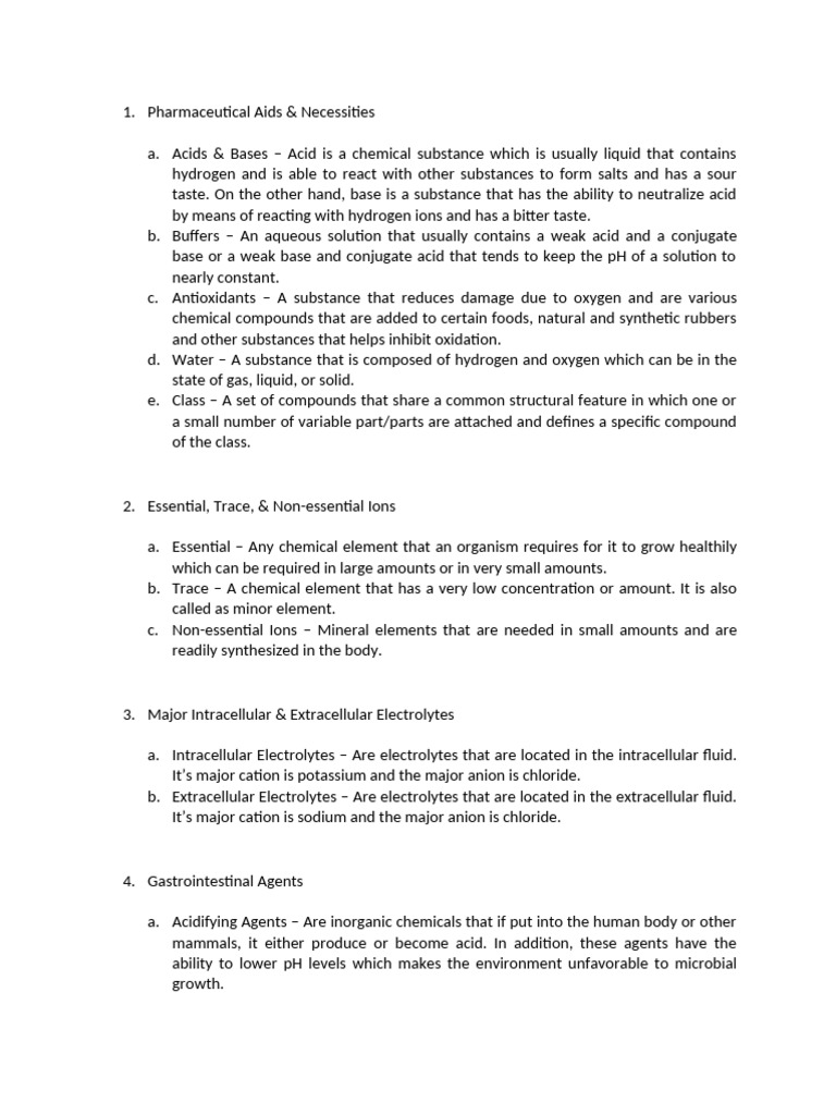 Pharmaceutical Aids | PDF