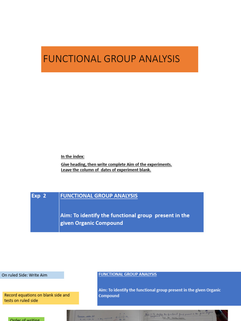 FUNCTIONAL_GROUP_ANALYSIS[1] | PDF | Carboxylic Acid | Chemical Compounds