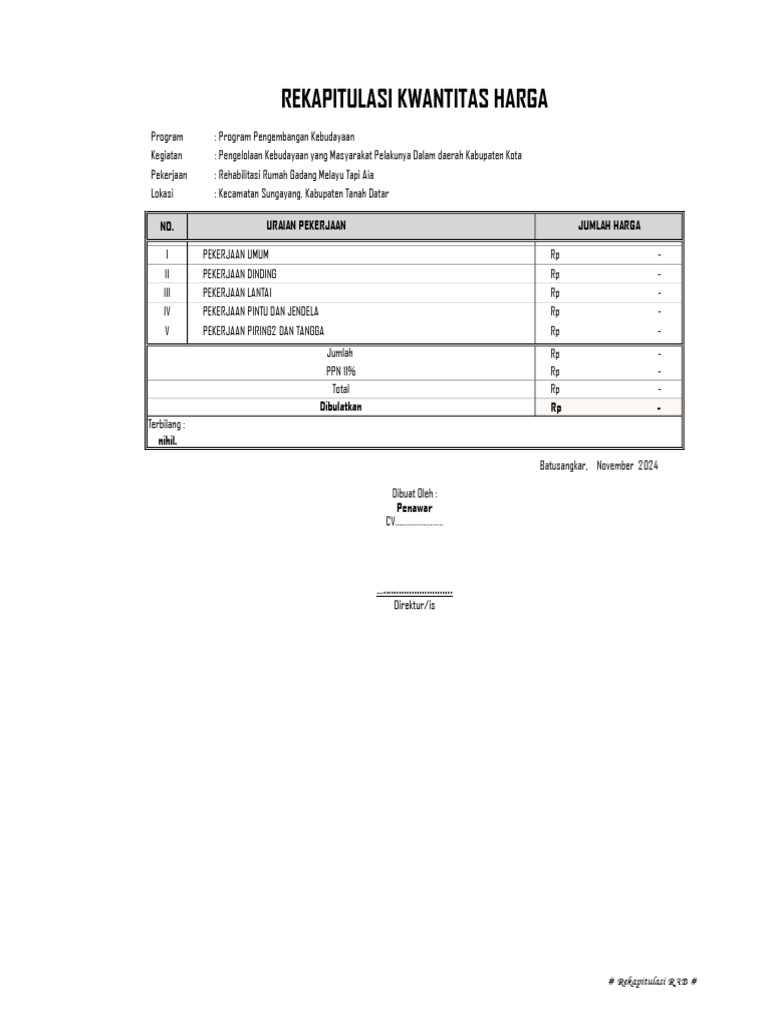 DKH Kosong RG Melayu Tapi Aia | PDF