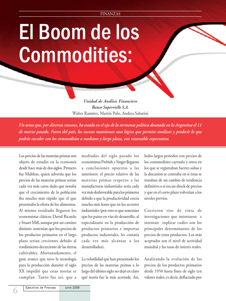 Boom Commodities | PDF | Biocombustible | Precios