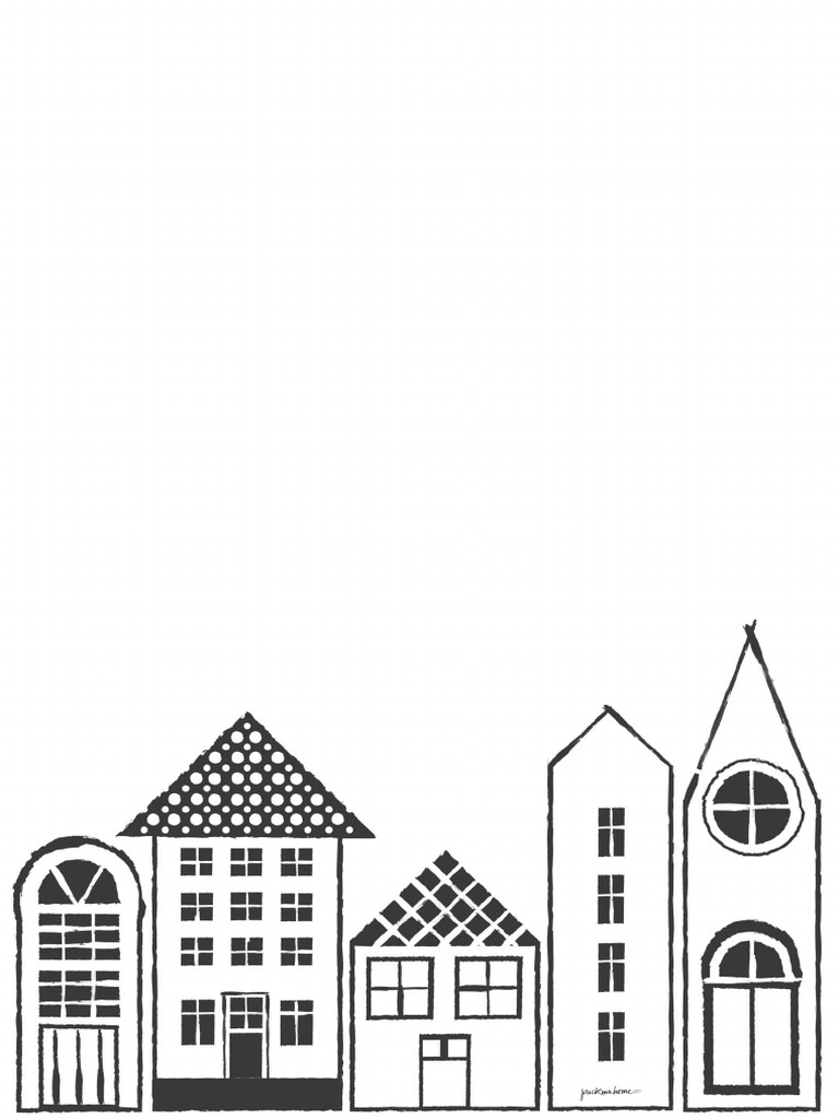 Free Printable Illustration Packmahome Houses A4 | PDF