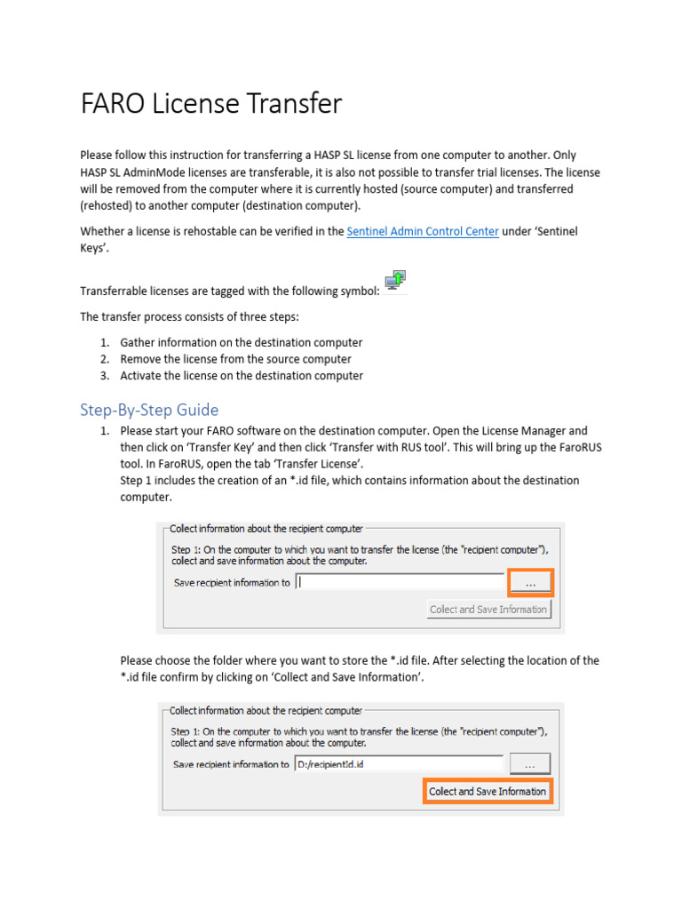 Faro License Transfer | PDF | Computer File | Computer Architecture