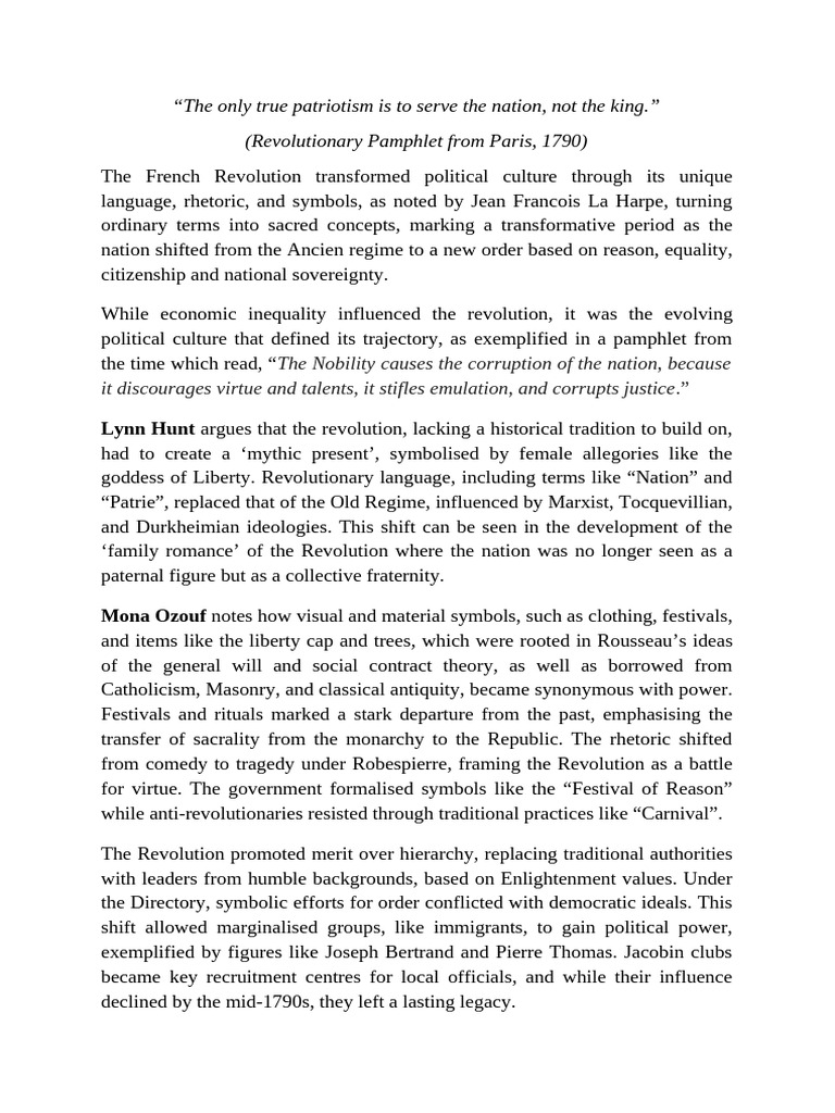 New Political Culture | PDF | French Revolution | France