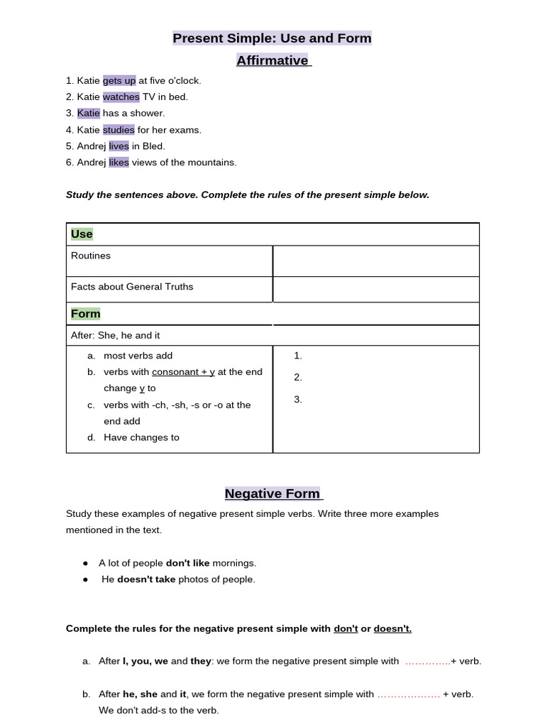 Present Simple for English Learners | PDF