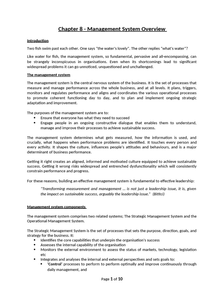 Management System Overview 210620 | PDF | Strategic Management ...