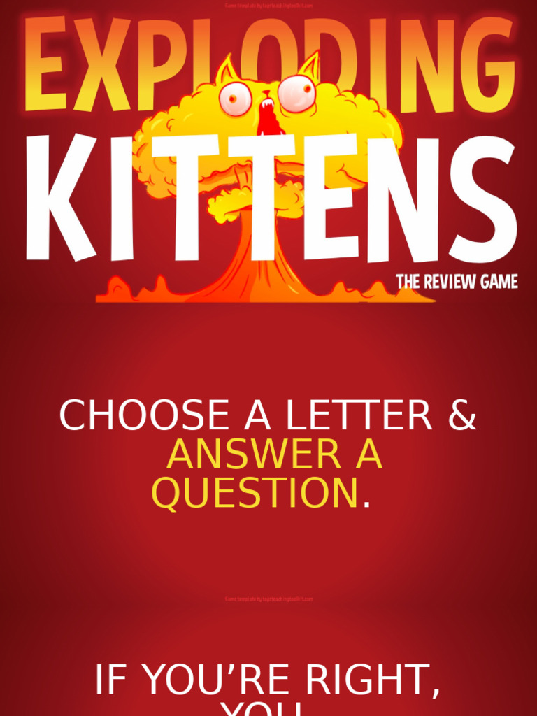 Exploding Kittens Card Game Rules | PDF | Card Games | Playing Cards