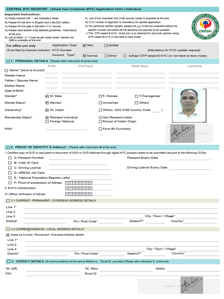 Ckyc Form F | PDF | Identity Document | Applications Of Cryptography