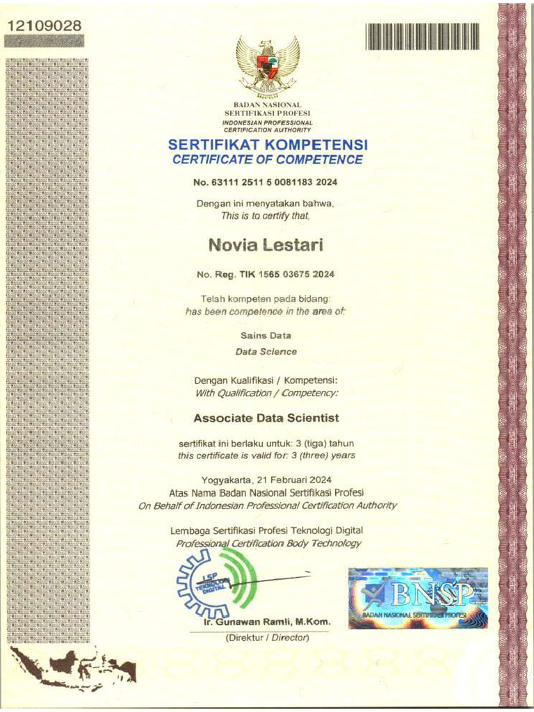 20240730091419_sertifikat_bnsp_sains_data_an_novia_lestari | PDF