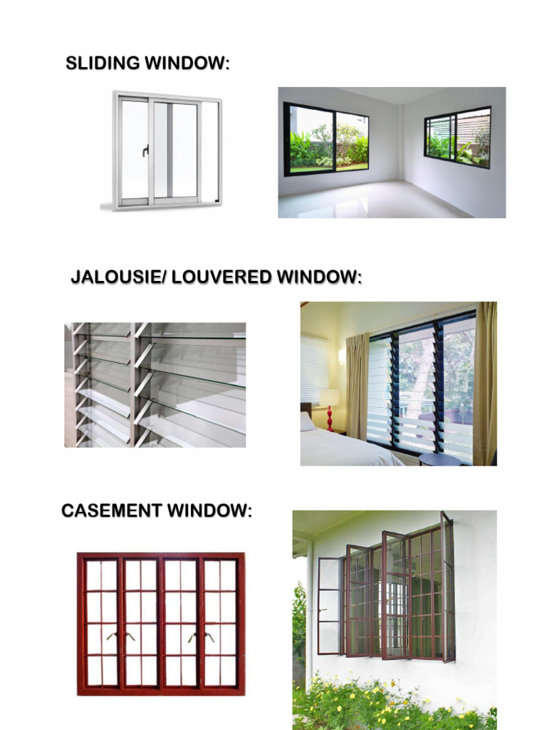 Types of Windows and Doors Explained | PDF