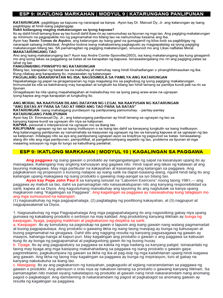 ESP-9-MODYUL-9-10 | PDF