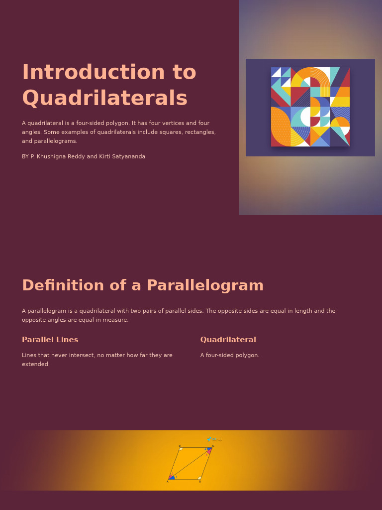 Introduction To Quadrilaterals | PDF | Classical Geometry | Euclidean ...