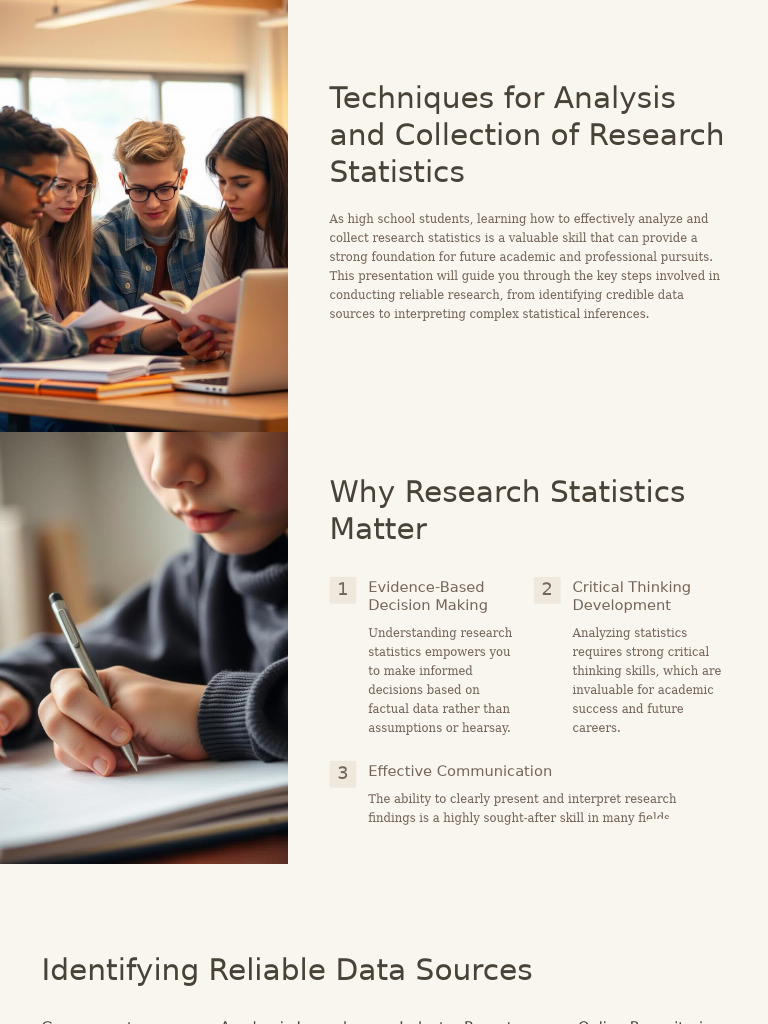 Analysis and Collection of Research Statistics For High Schoolers | PDF ...