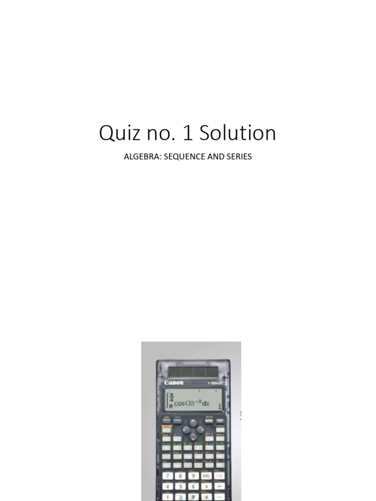 Quiz no 1 Solution | PDF | Mathematical Analysis | Mathematical Concepts