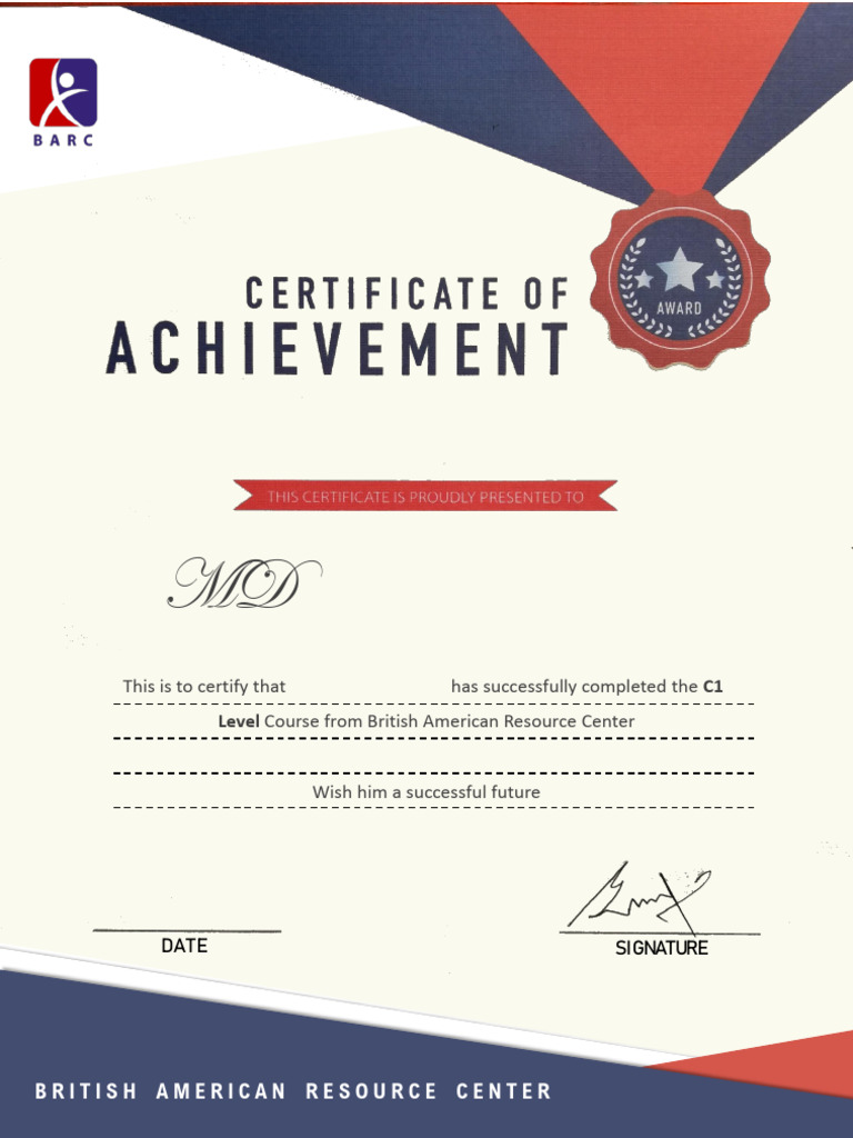 Barc Certificate Miftaul | PDF