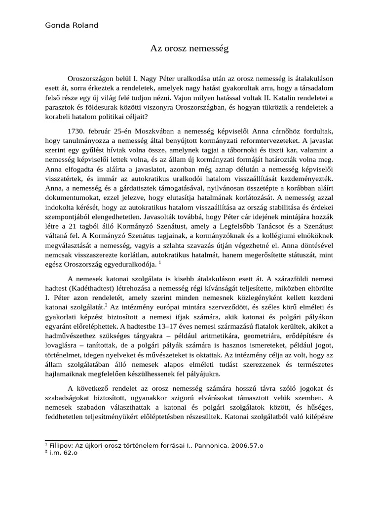 Az Orosz Nemesség - GR | PDF