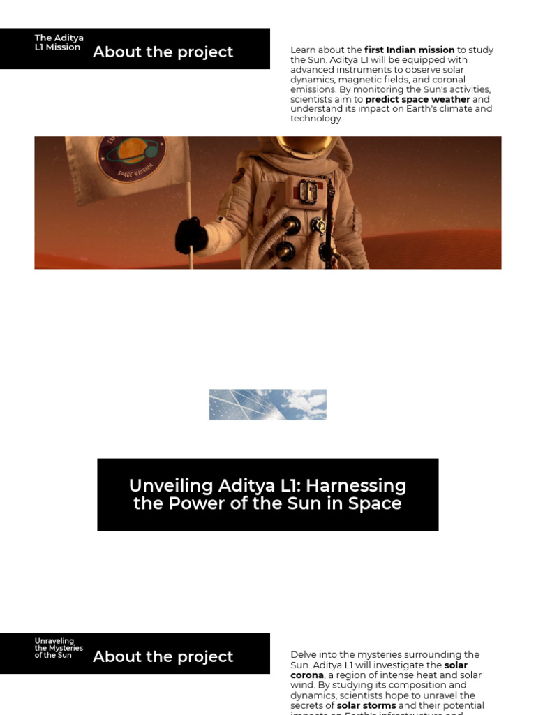 Aditya L1: India's Solar Mission Overview | PDF | Sun | Weather