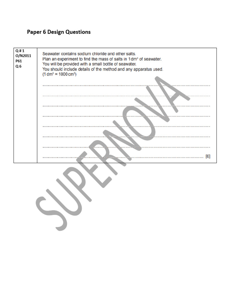 Paper 6 Design Questions | PDF