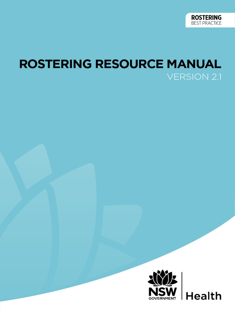 Rostering Resource Manual | PDF | Employment | Nursing