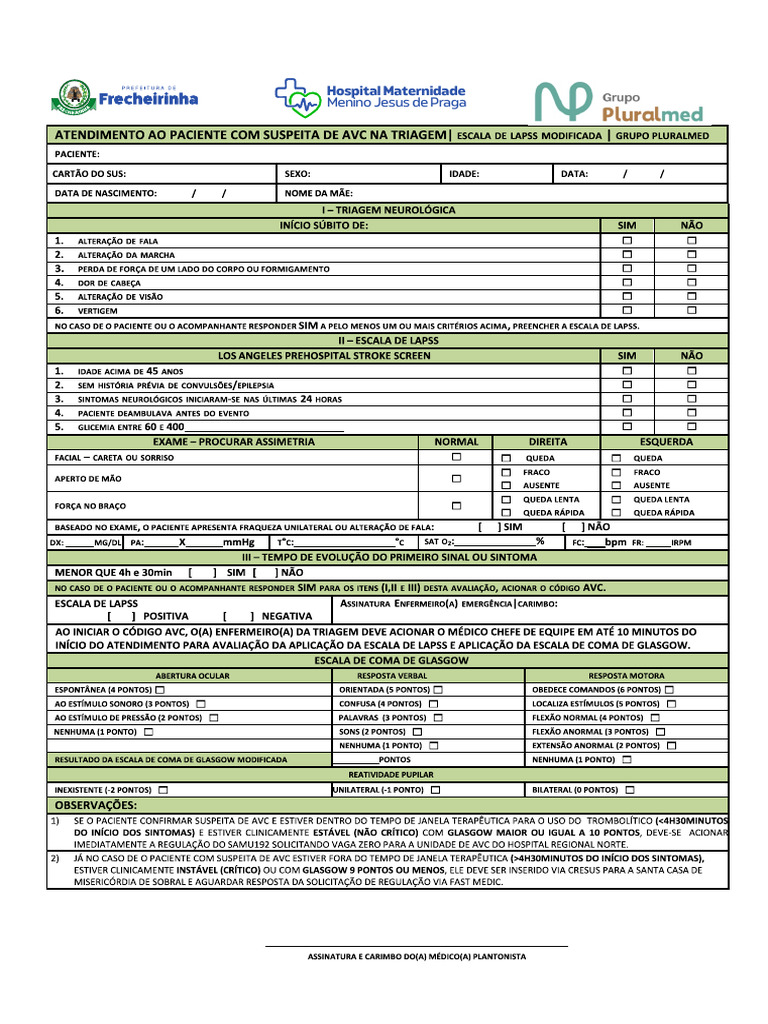 PROTOCOLO DE AVC | PDF
