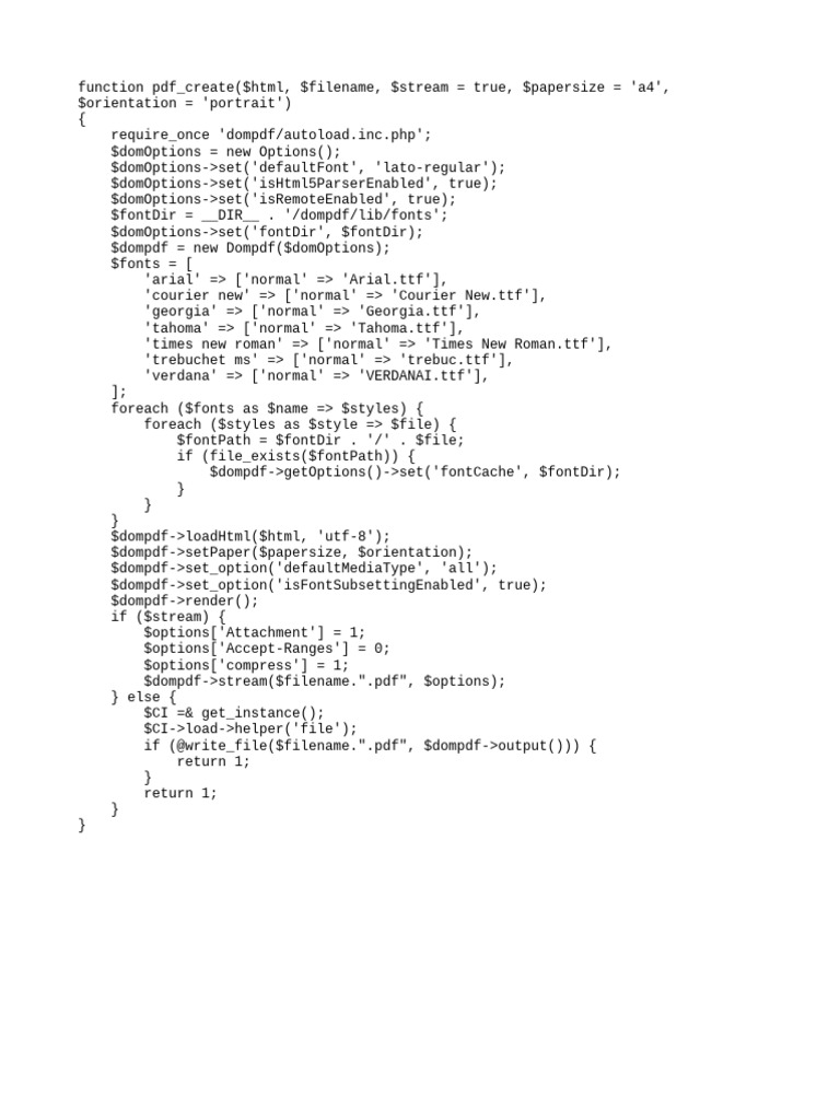 To PDF Helper Function | PDF