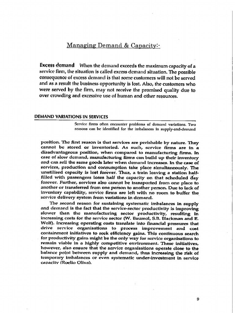 Managing Demand & Capacity | PDF