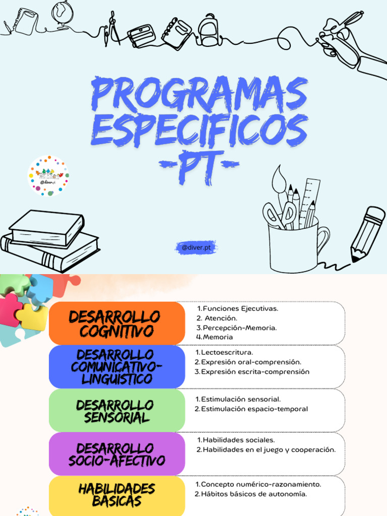 Programas Específicos PT | PDF | Atención | Aprendizaje