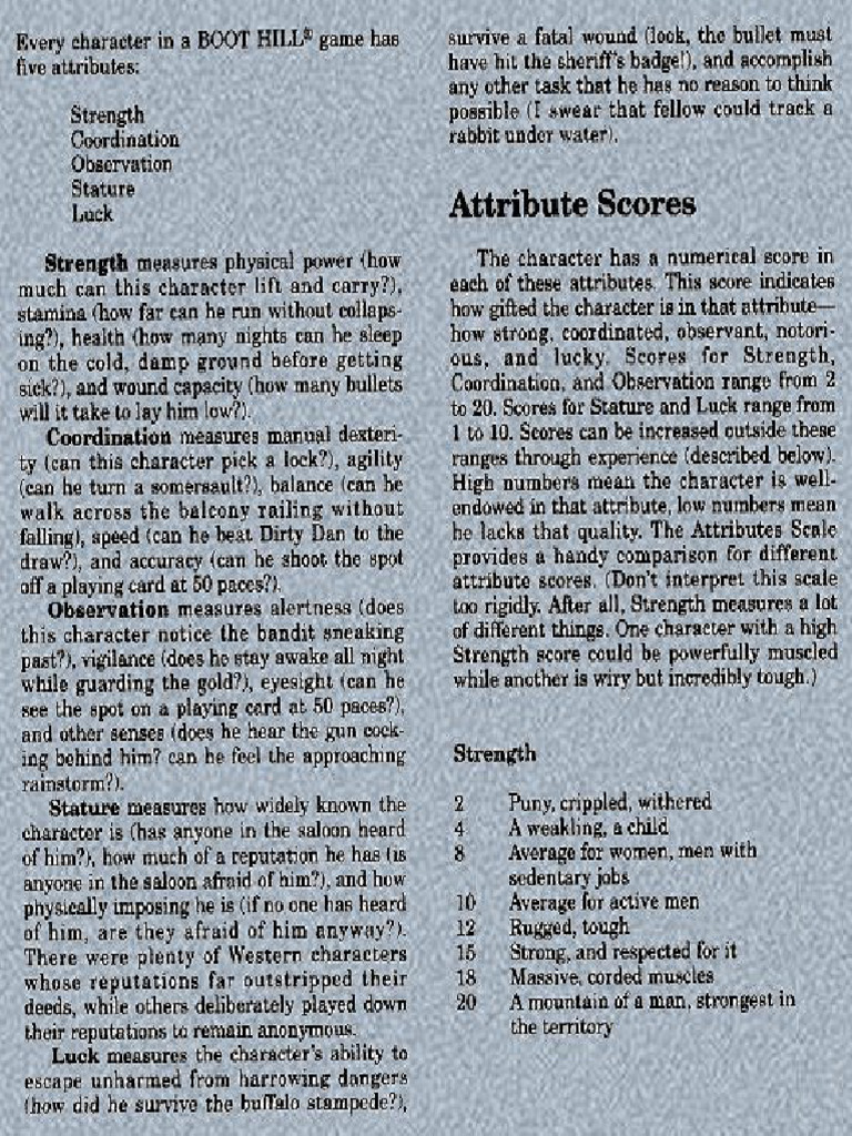 Boot Hill - Characters | PDF