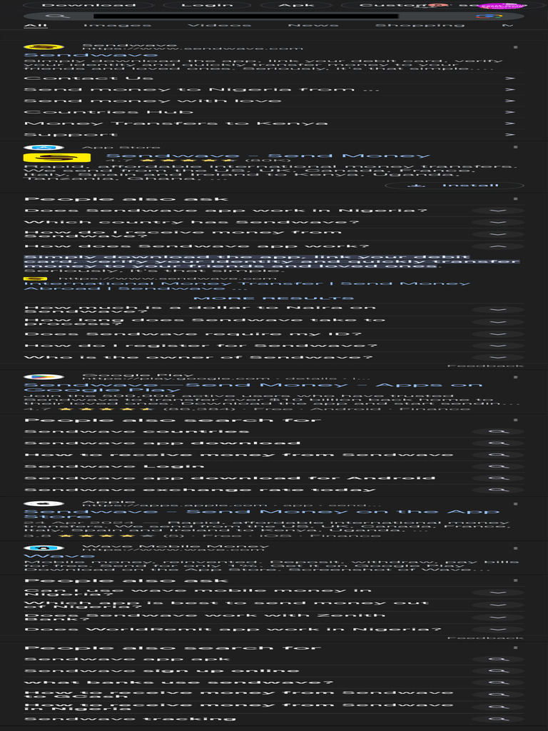 Sendwave App - Google Search | PDF | Google Play | Mobile App