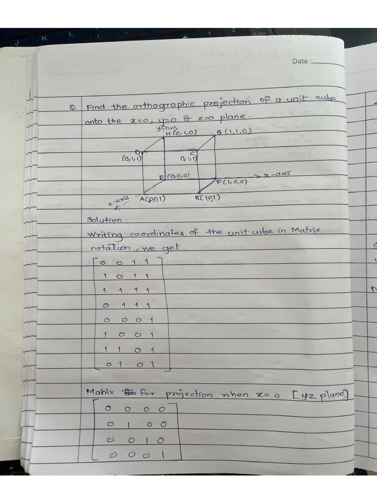 CAAD_Practice_Problems_for_Orthographic_Projection_Matrices | PDF