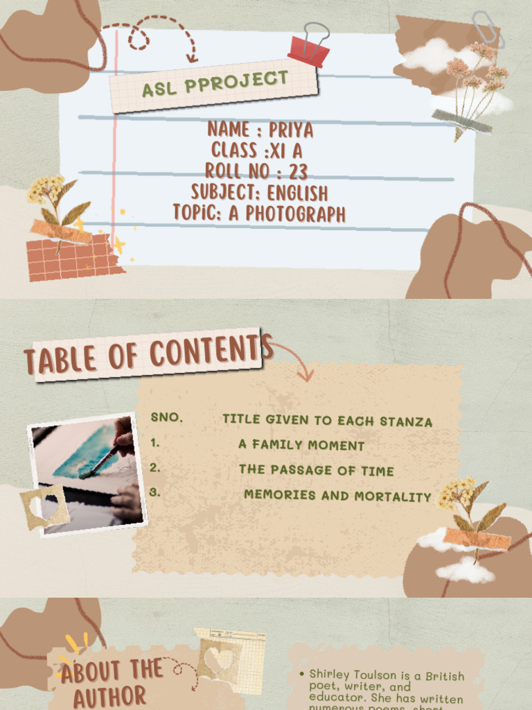 priya XI A asl project | PDF | Poetry