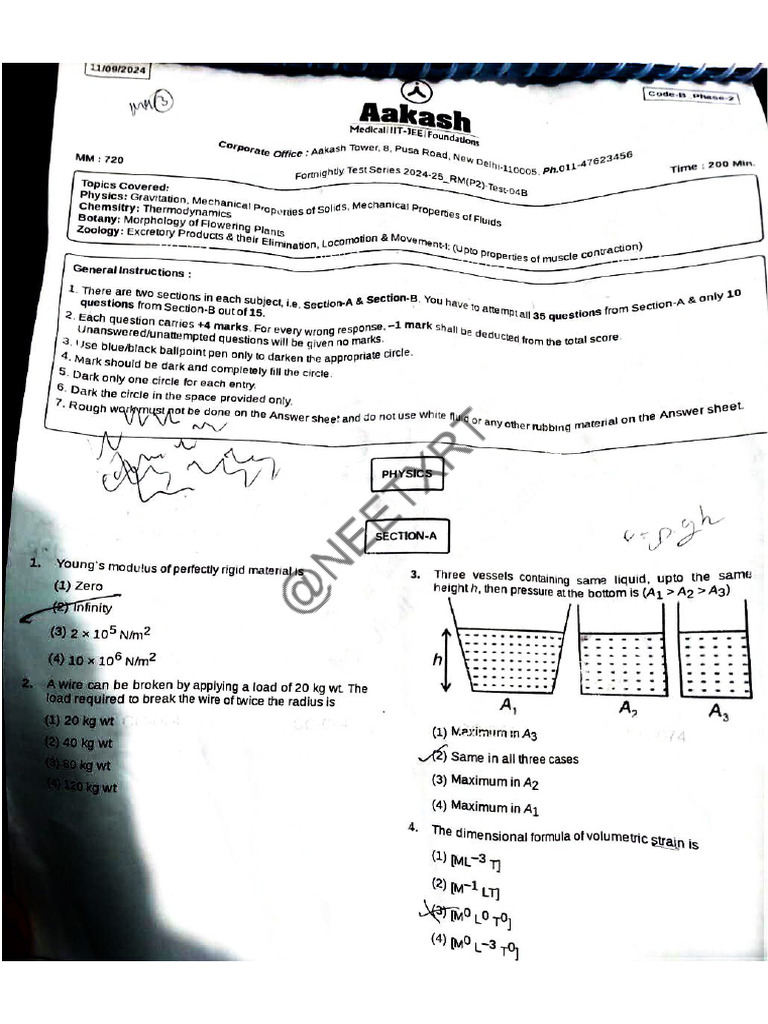 FT 04 Phase 02 RM Question Paper by @neetxrt | PDF