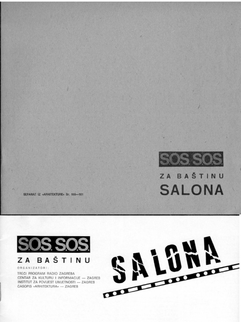 DRendic Miocevic Anticka Salona Salonae Povijesno Urbanis | PDF